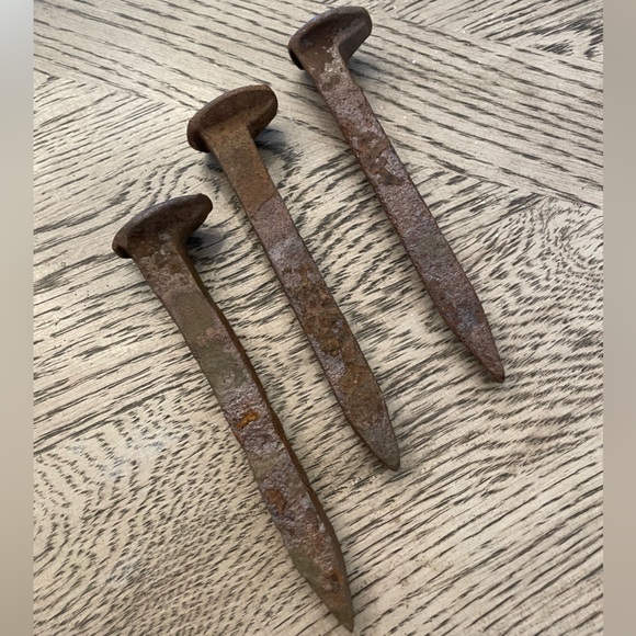 Office | Rustic Brown Decorative Railroad Spikes | Poshmark